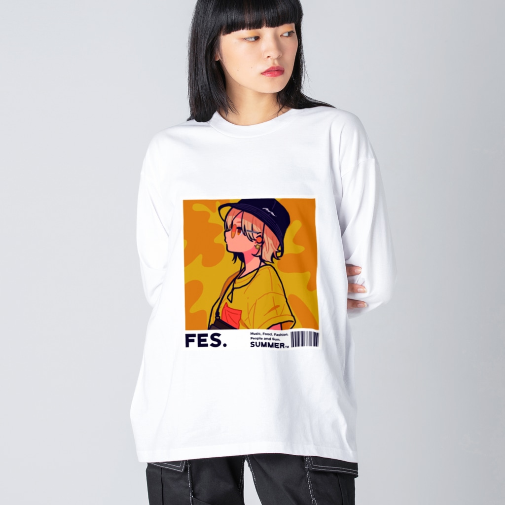 FES GIRL / 美好よしみ ( yoshi_mi_yoshi )のビッグシルエットロングスリーブTシャツ通販 ∞ SUZURI（スズリ）