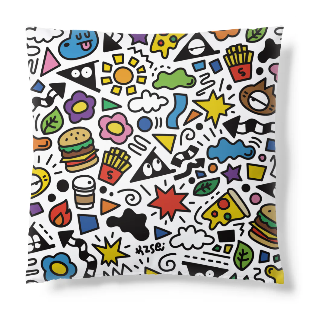 【SUZURI公認】スリスリくん×くぜさえクッション / くぜさえ ( krap_sae )のクッション通販 ∞ SUZURI（スズリ）