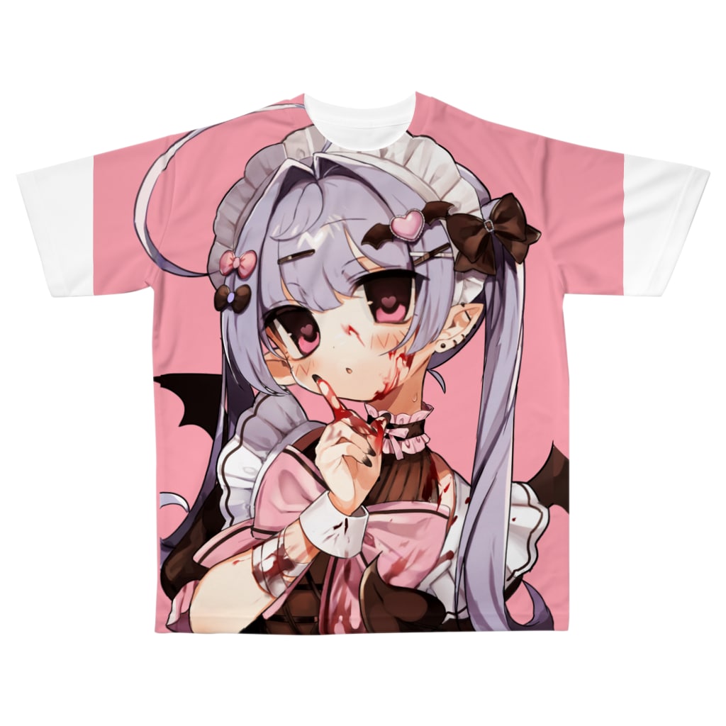 あくまメイド / KMNK🐼🍦 ( KMNK )のフルグラフィックTシャツ通販 ∞ SUZURI（スズリ）