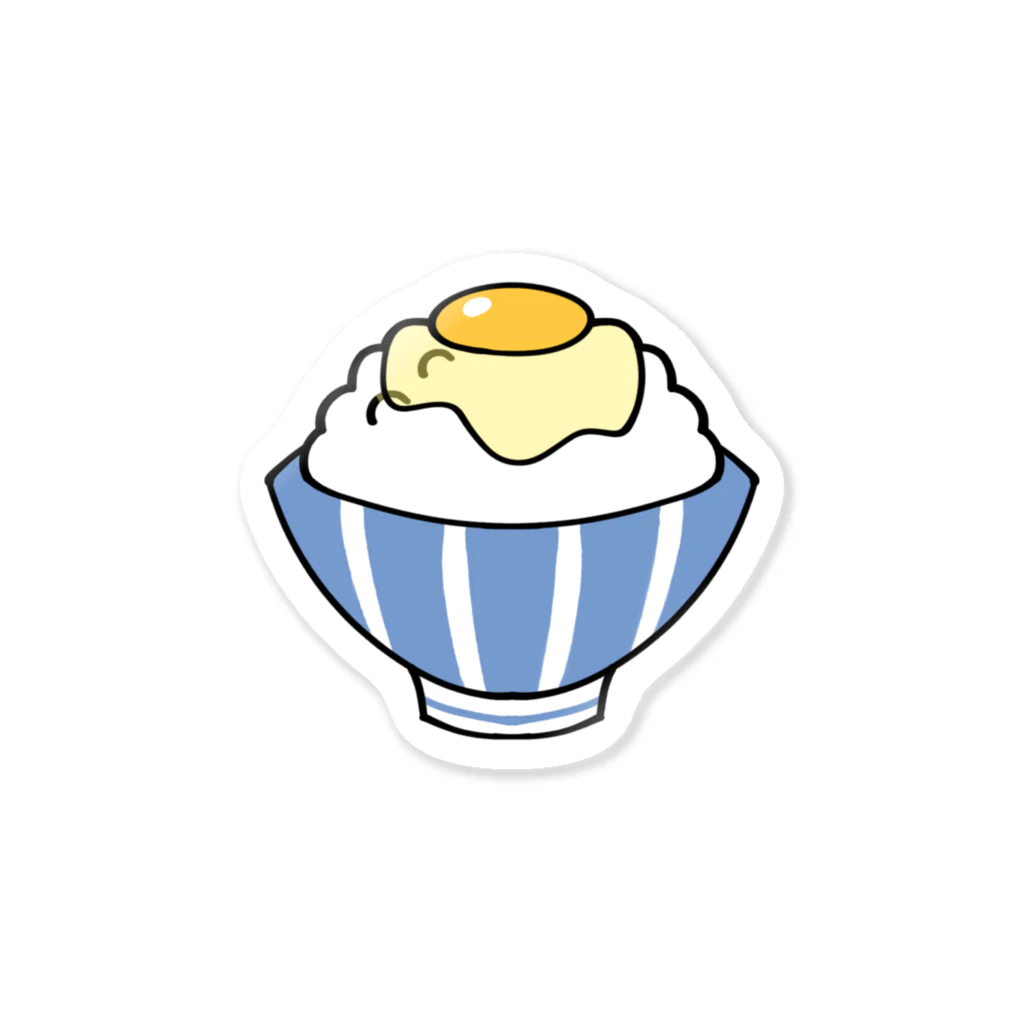 TKG 卵かけご飯のイラスト / ゆちのへや ( yuchi_suzuri )のステッカー通販 ∞ SUZURI（スズリ）