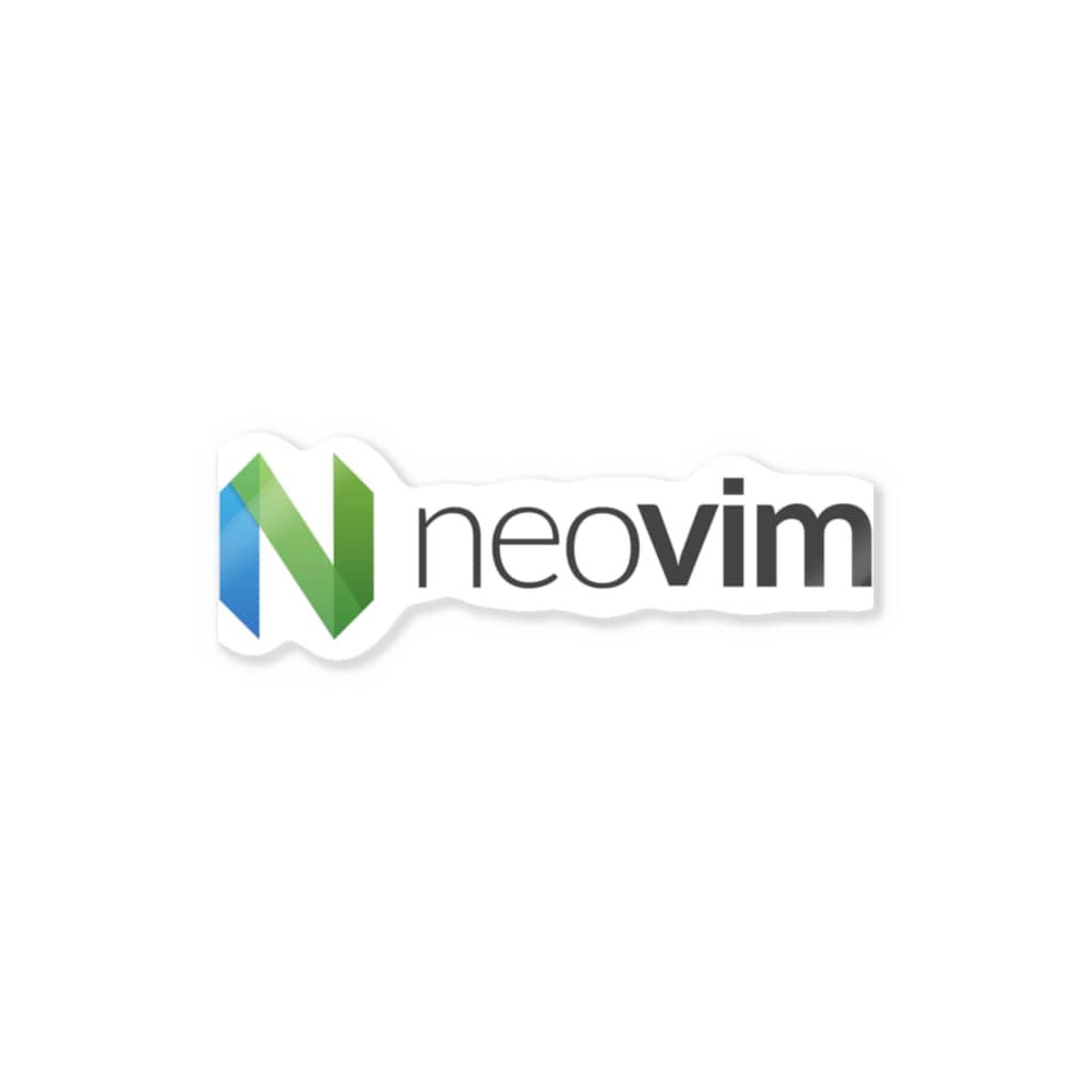 Neovim logo (full) / (Y Y) .｡oO (ｽｯｼ) ( yymm )のステッカー通販 ∞ SUZURI（スズリ）