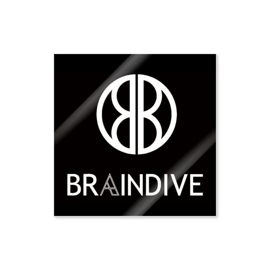 【BRAINDIVE】 ステッカー 黒ver / あたらしくんのオンラインショプ ( BRAINDIVE )のステッカー通販 ∞ SUZURI（スズリ）