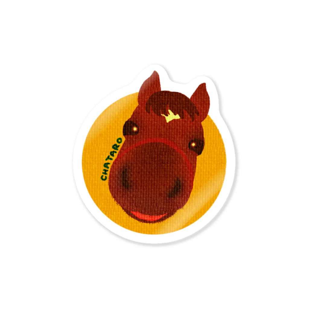 ふわふわお鼻の茶太郎くん（キャンバス風） / NUKUMORI STORE ( mmm718_430 )のステッカー通販 ∞ SUZURI（スズリ）